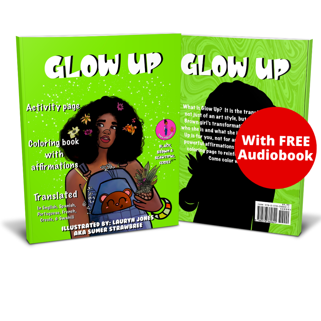 Glow Up Coloring Book with POSITIVE Affirmations Translated in 6 LANGU ...